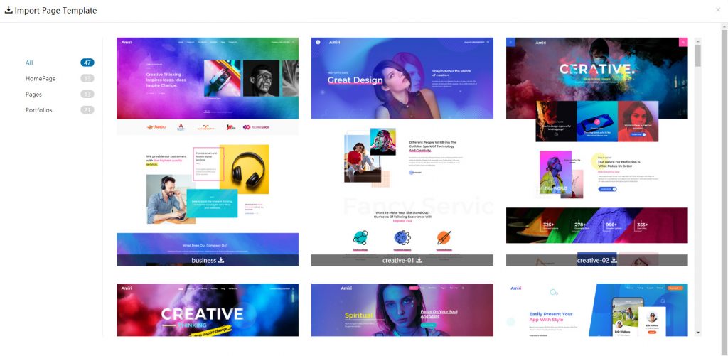 Import Page Template – Amiri – Help DOC