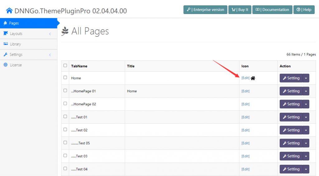 How to set the menu icons – glend – Help DOC