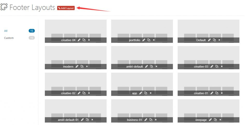 Footer Layouts – obvio – Help DOC