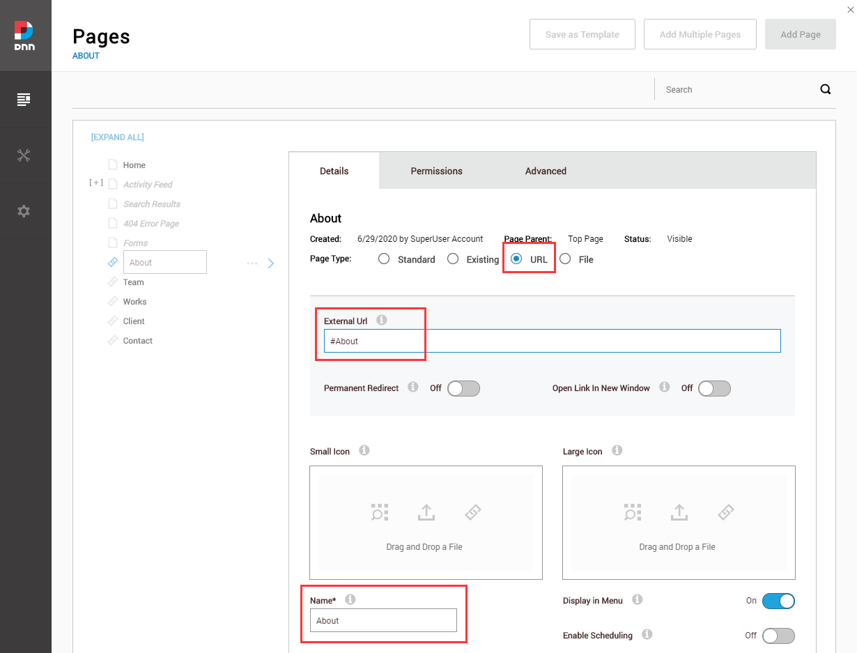 How to set OnePage – obvio – Help DOC