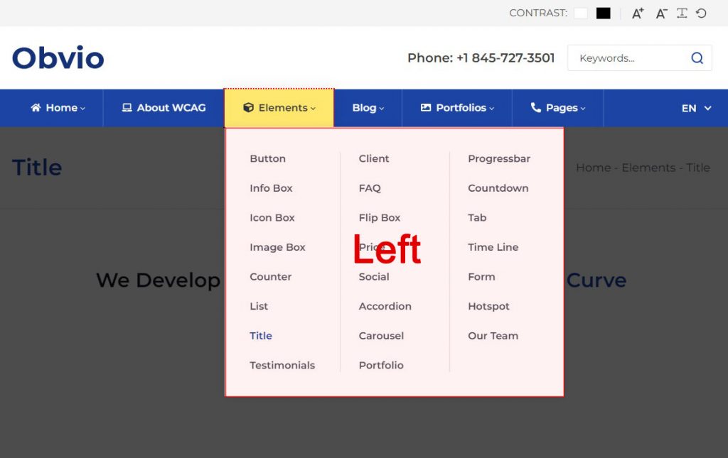 How to set the Maga Menu – obvio – Help DOC